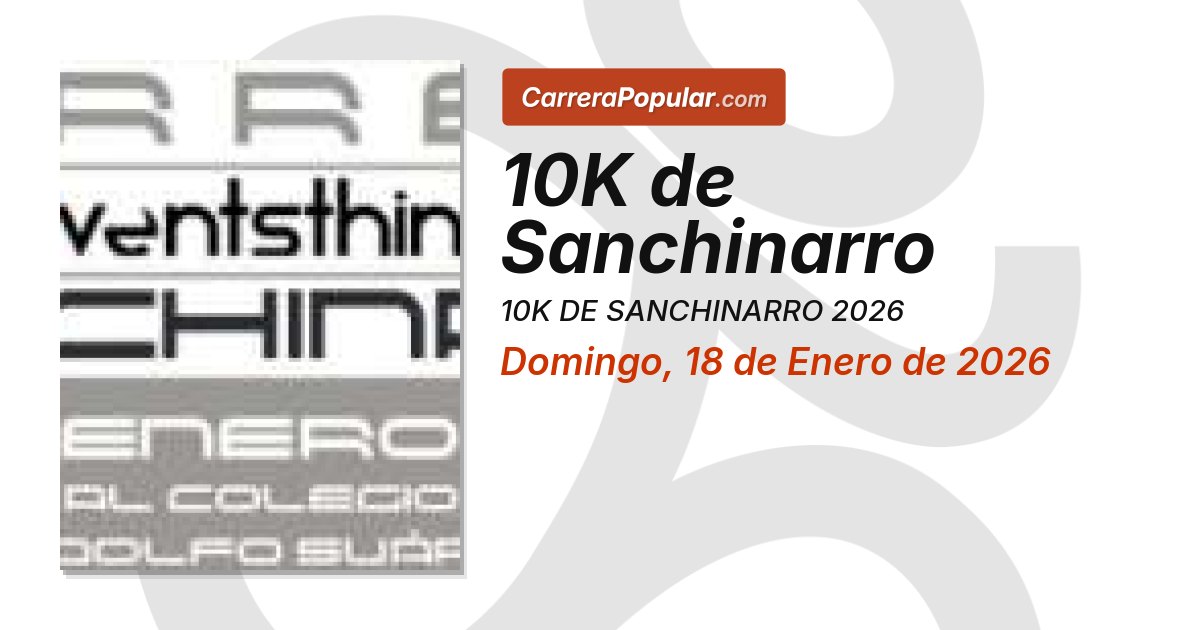 10K de Sanchinarro. 10K en Sanchinarro (Madrid). Enero 2026