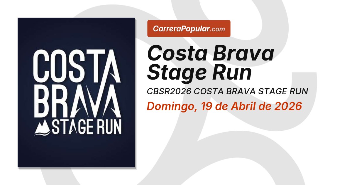 Costa Brava Stage Run. Trail Running en Blanes (Gerona). Abril 2026