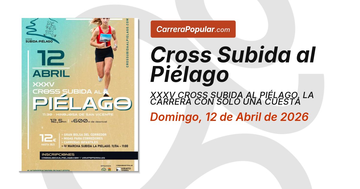 Cross Subida al Piélago. Cross en Hinojosa de San Vicente (Toledo ...