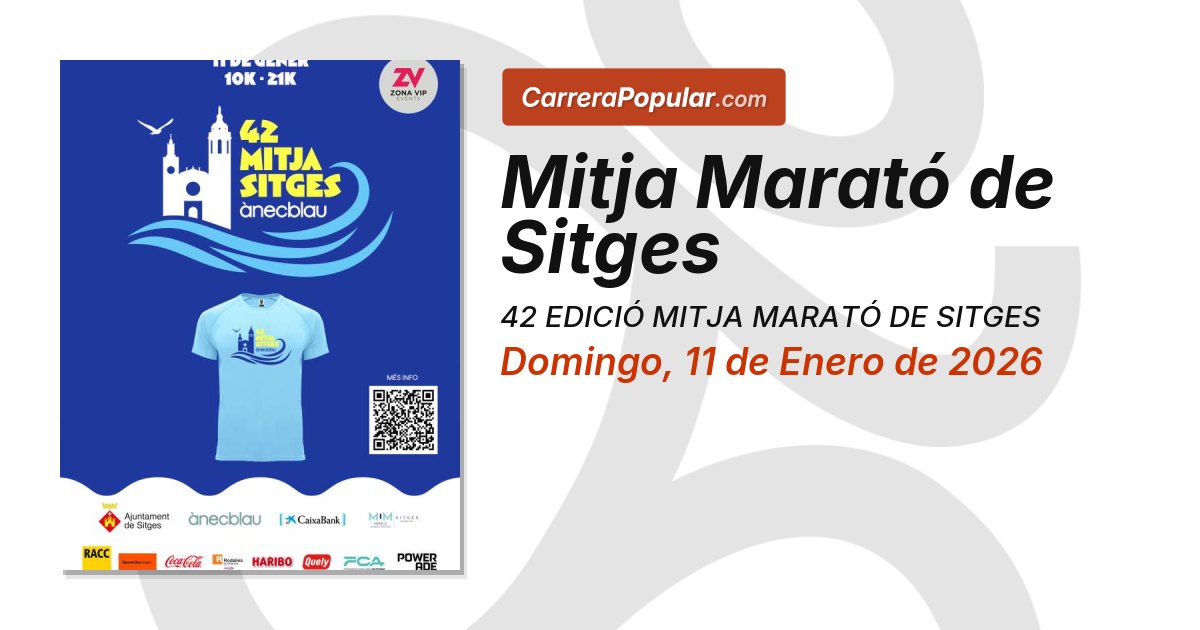 Mitja Marató de Sitges. Medio Maratón en Sitges (Barcelona). Enero 2026