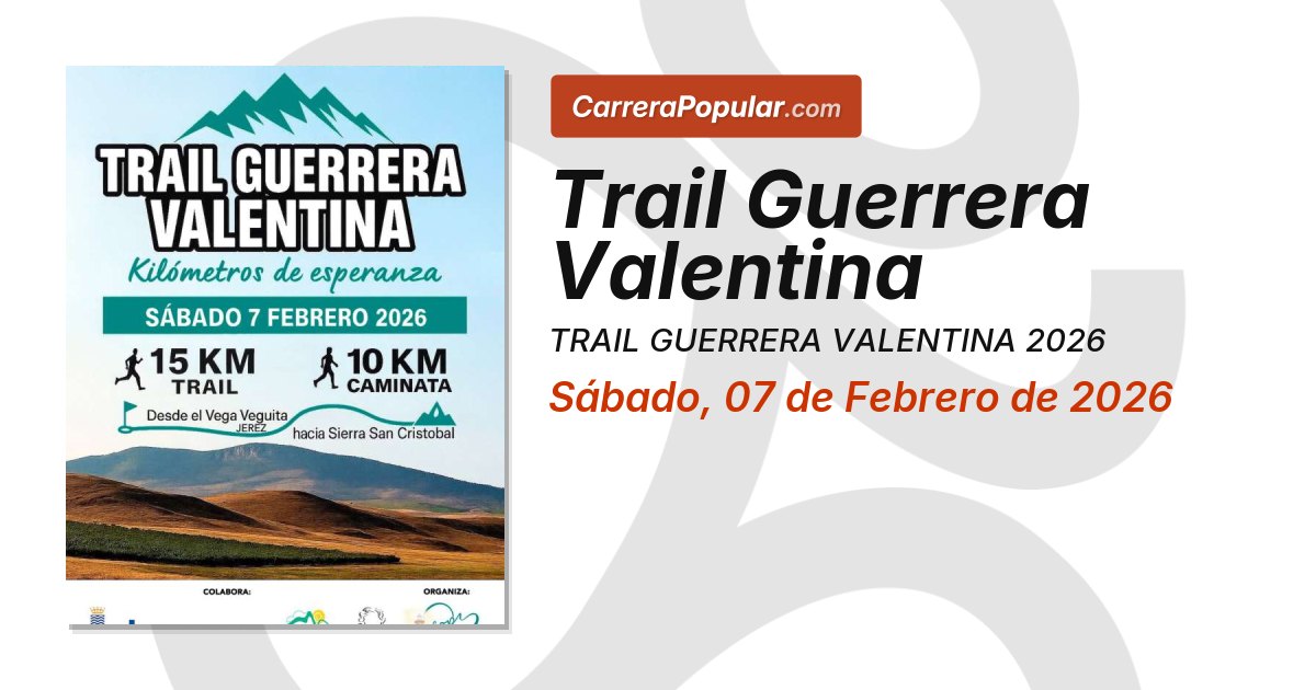 Trail Guerrera Valentina. Trail Running en Jerez de la Frontera (Cádiz ...